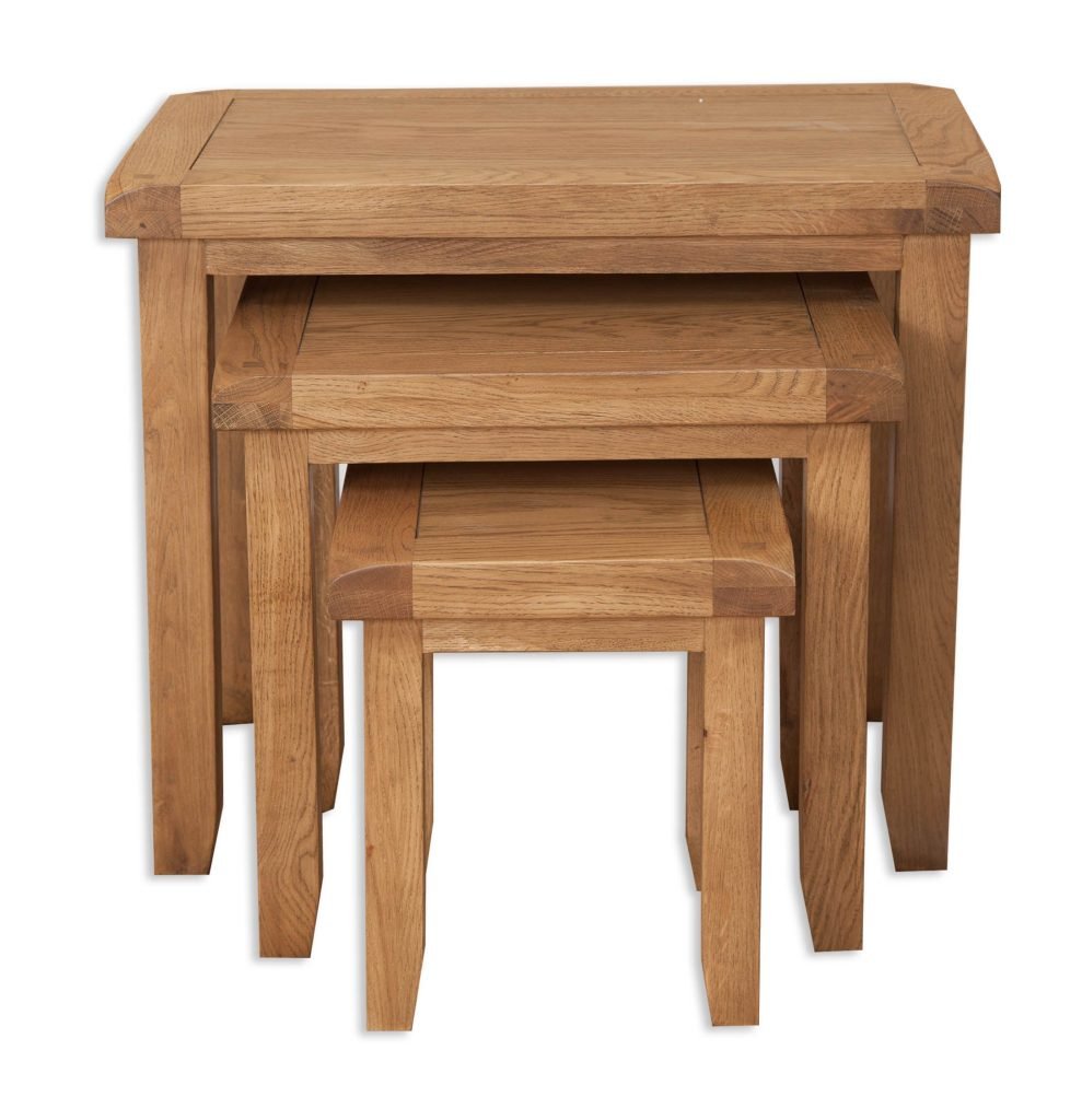 Manu Country Nest of Tables - Only Oak Furniture