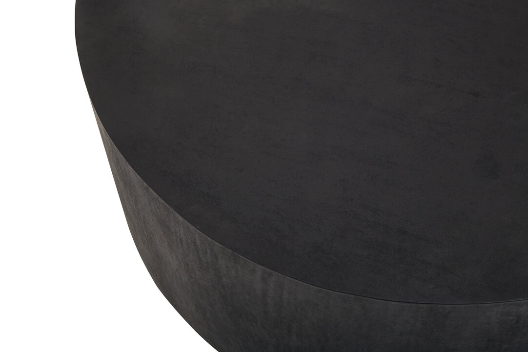 Navarro Black And Gold Concrete Look Coffee Table - Only Oak Furniture