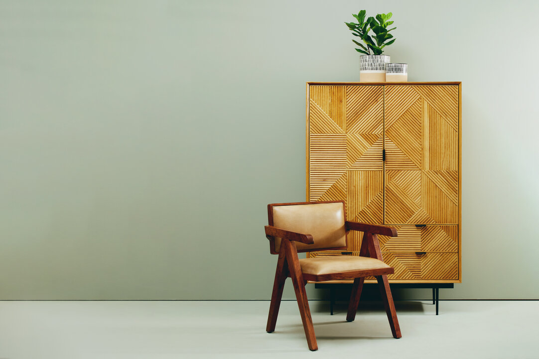 Jolana Natural Finish Cabinet with Drawers - Only Oak Furniture