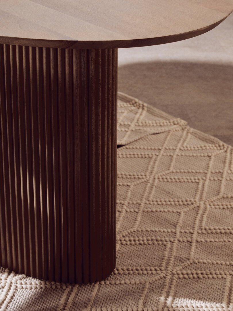 Torelli Grey Mango Wood Oval Dining Table - Only Oak Furniture