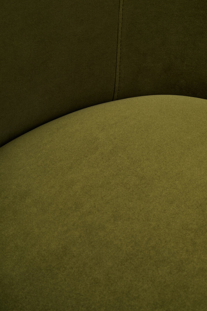 Drake Forest Green Curved Velvet Chair - Only Oak Furniture