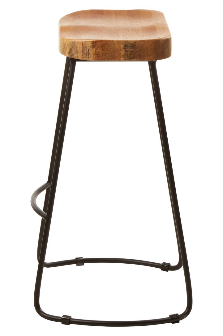 Lorette Oak Wood Bar Stool - Only Oak Furniture